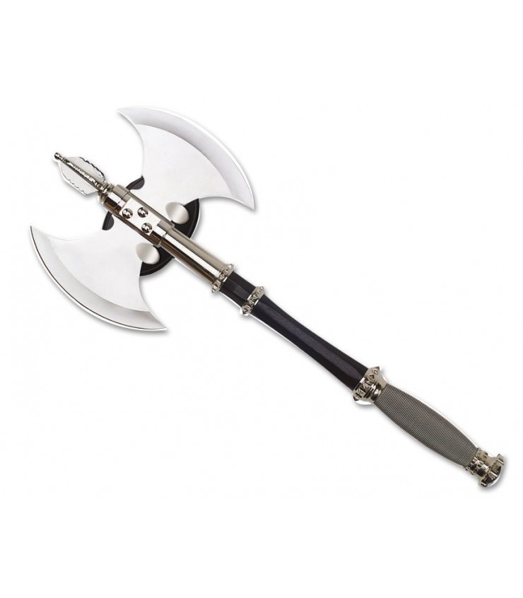 Hacha de batalla de doble filo negra