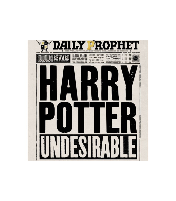 Tarjeta de felicitación del diario El Profeta - Harry Potter