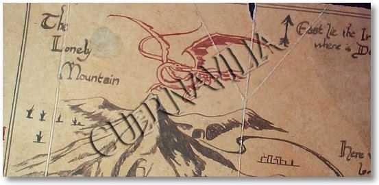 Mapa de Thror (de El Hobbit) - Enmarcado - Prop Replica en