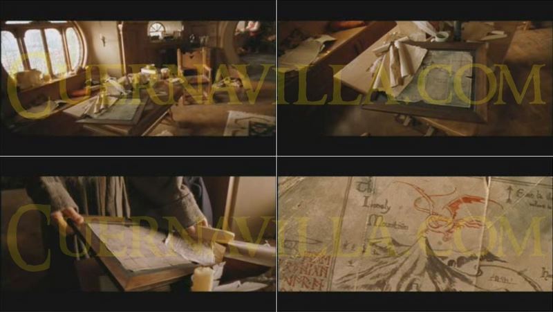 Mapa de Thror (de El Hobbit) - Enmarcado - Prop Replica en
